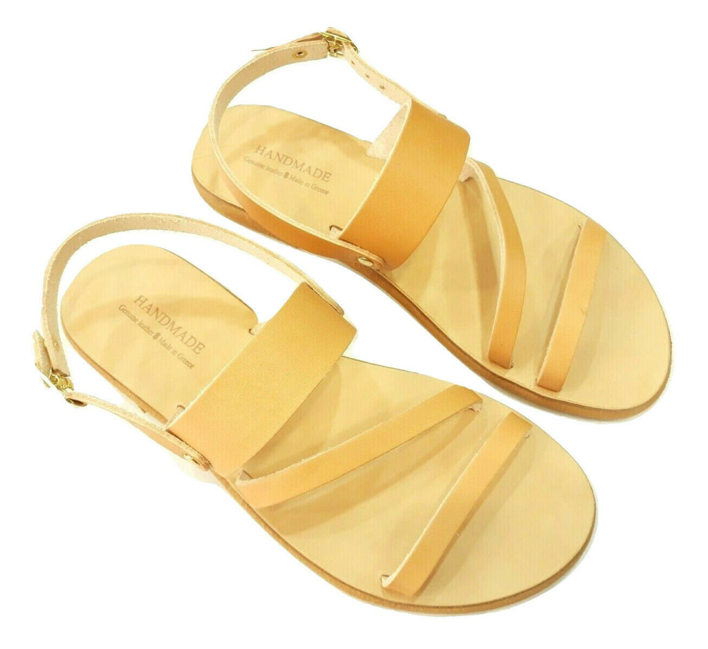 Crete - Ancient Greek Slingback Sandals, Handmade Genuine Leather ...