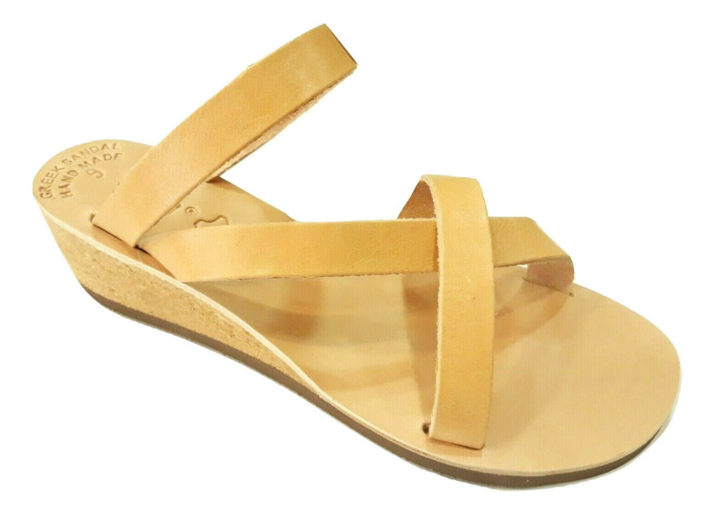 Ismene - Ancient Greek Style Women Sandals, Leather Wedge Platform ...