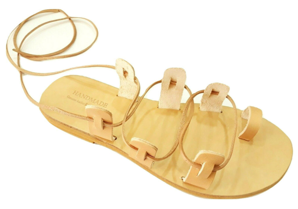 Clytemnestra - Greek Lace-Up Sandals, Ancient Style Gladiator, Spartan ...